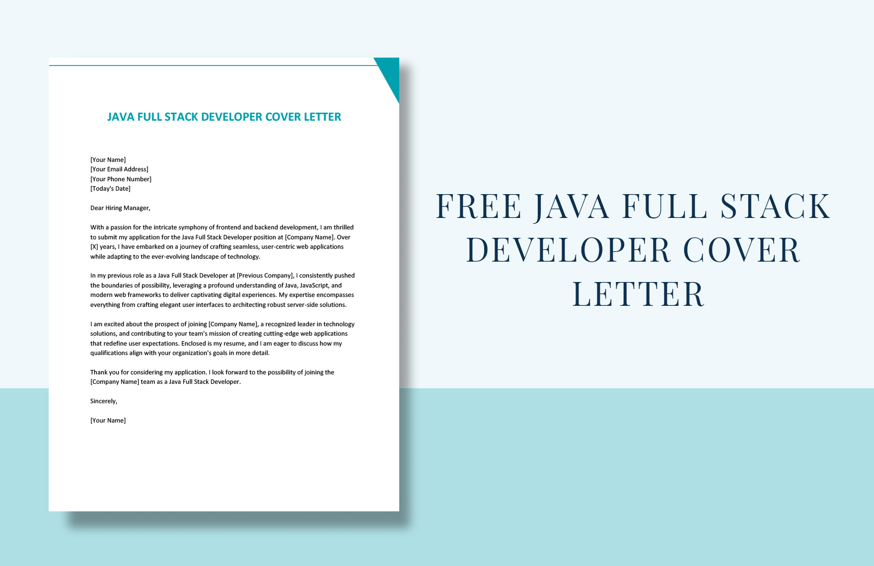 Full Stack Java Developer Cover Letter In Word Google Docs Download