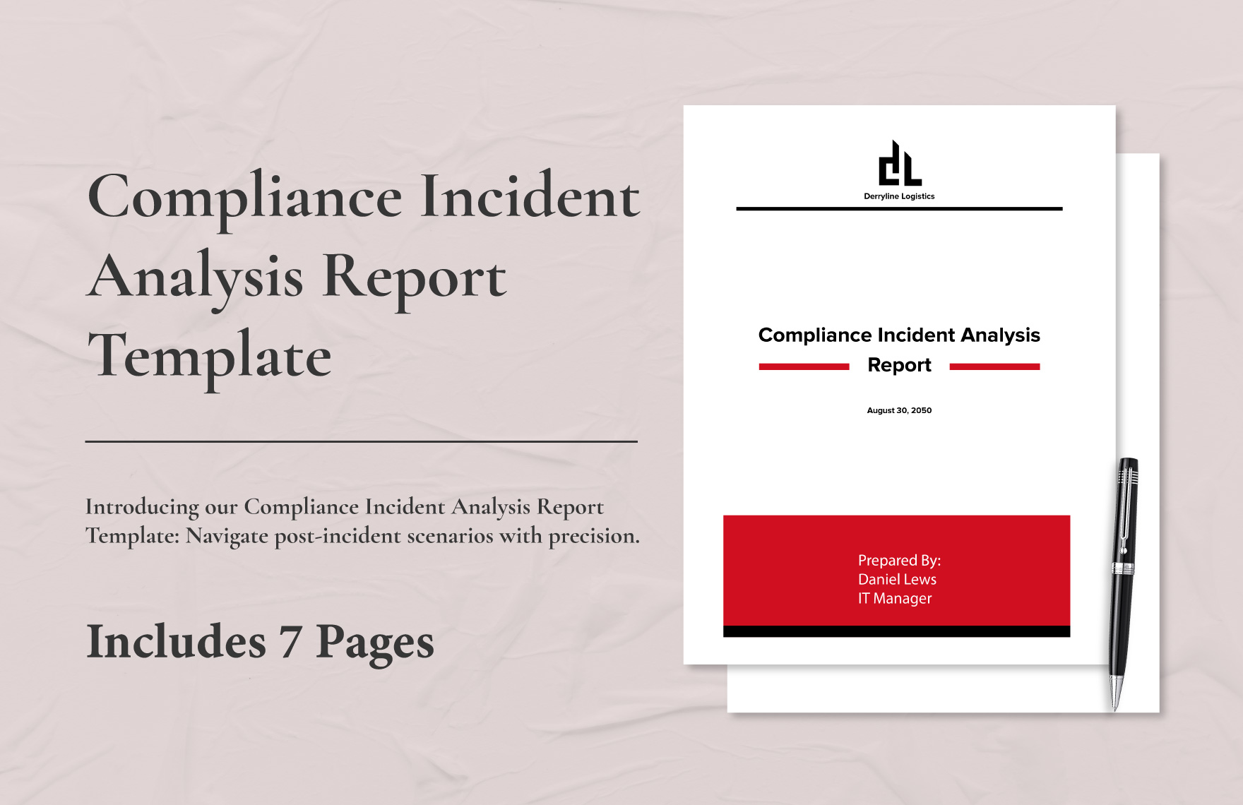 Editable Incident Report Template In Pages Google Docs Word