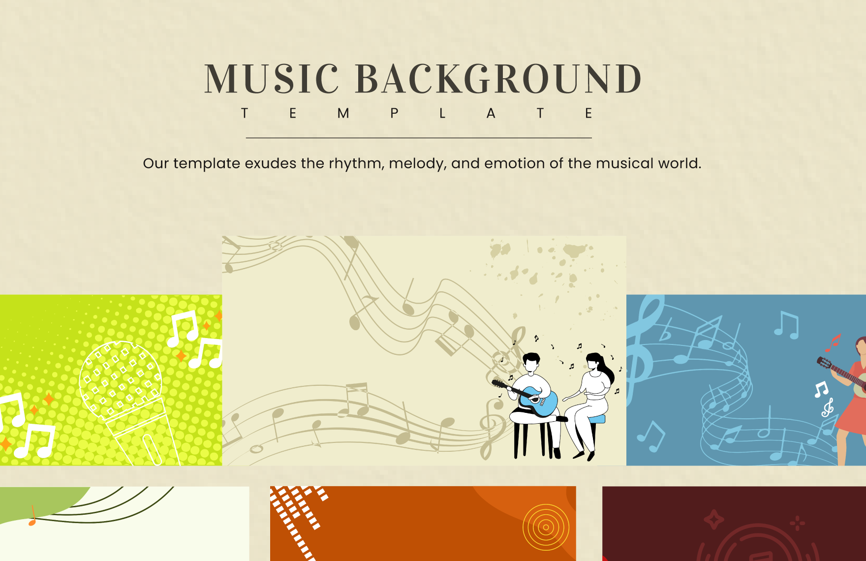 Music Background Template Download In PDF Illustrator PowerPoint Google Slides EPS SVG 