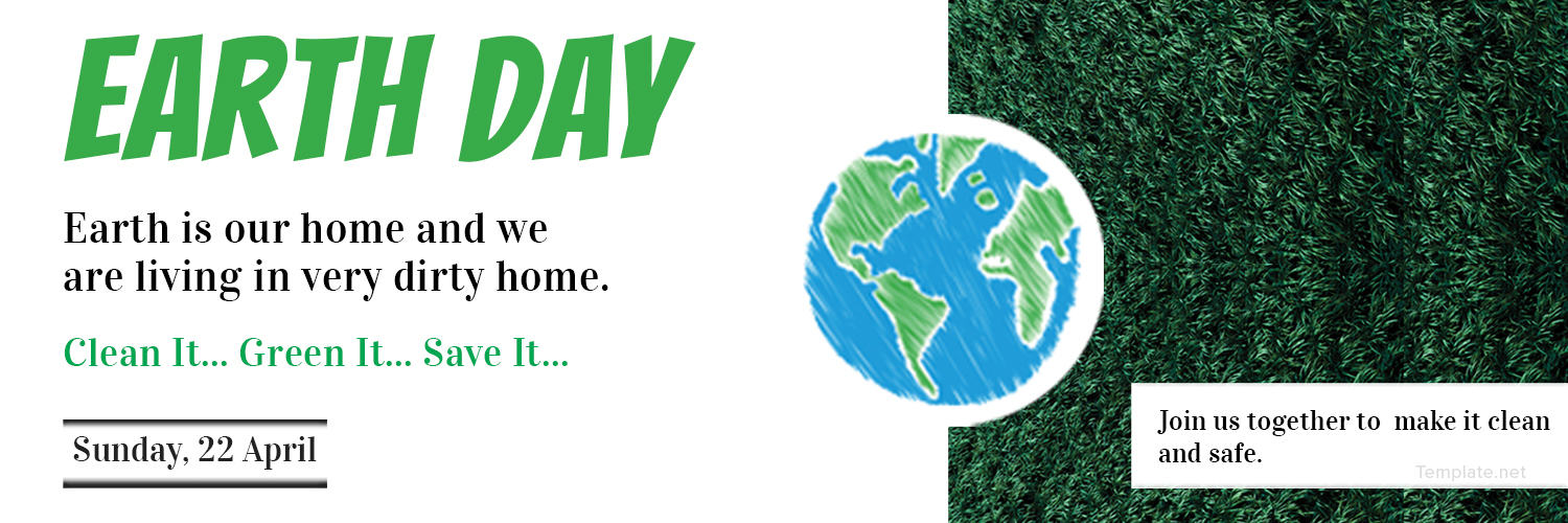 Free Earth Day Twitter Header Cover Template in Adobe Photoshop ...