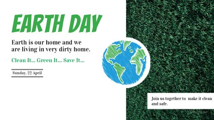 Free Earth Day YouTube Video Thumbnail Template: Download 49+ Social ...