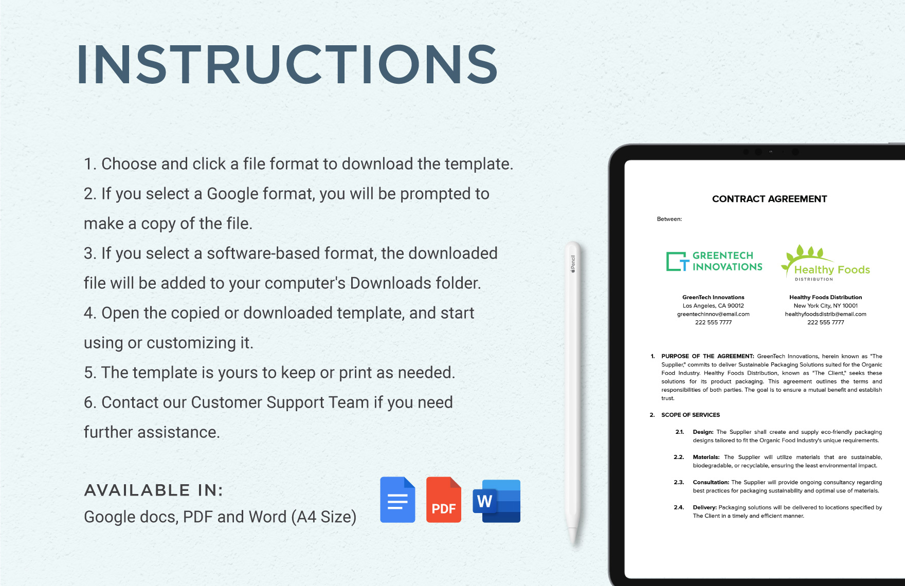 Free Contract Template - Download in Word, Google Docs, PDF | Template.net