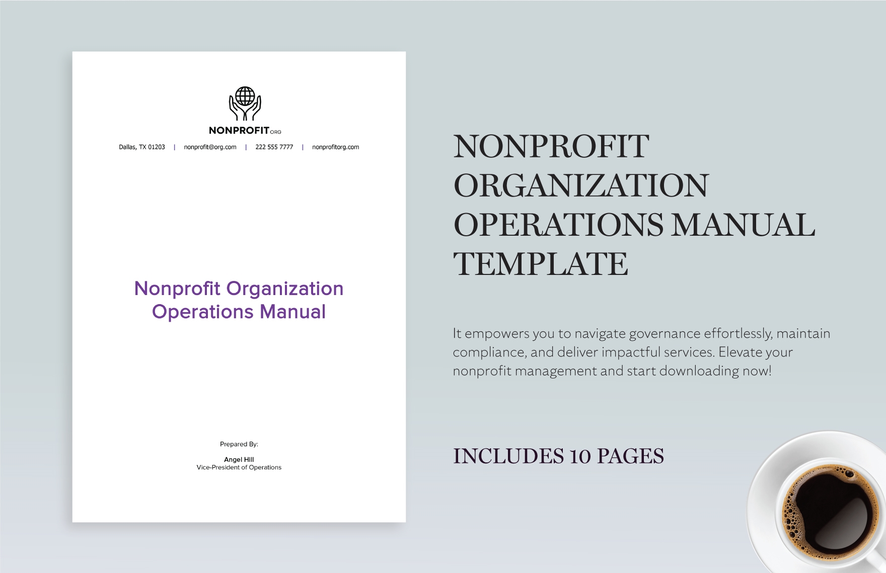 Nonprofit Organization Operations Manual Template Download In Word 