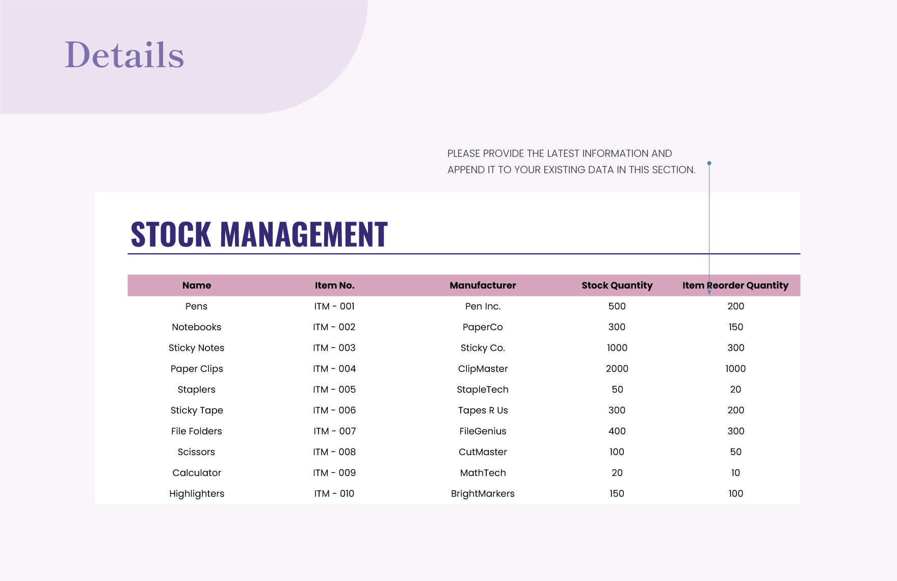 Office Supplies Inventory Template - Download in Excel, Google Sheets ...