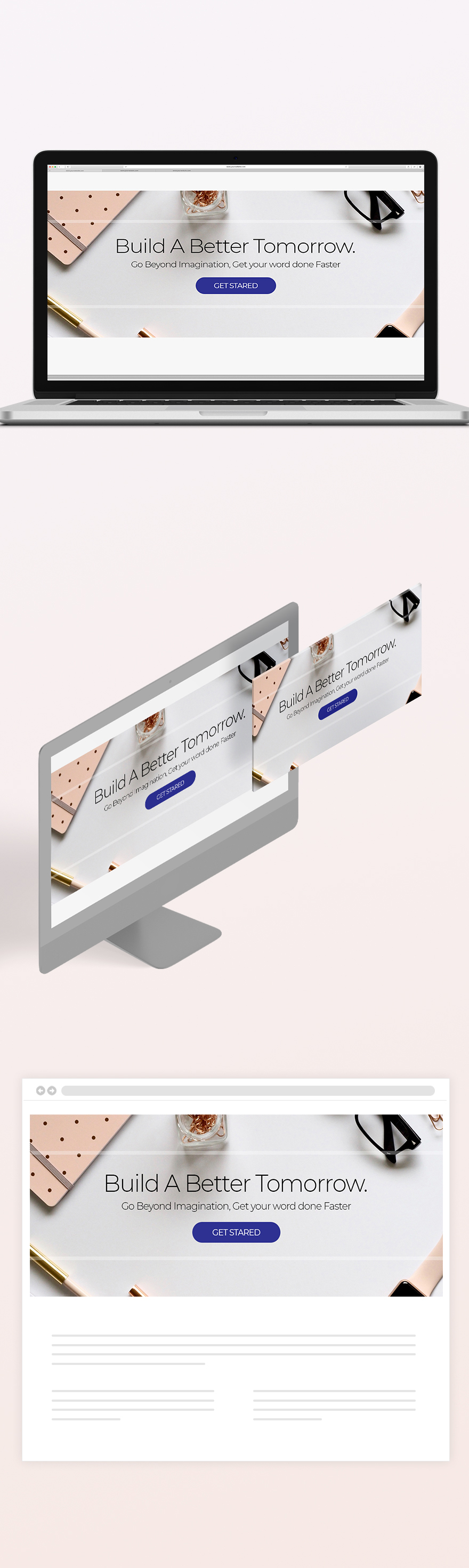 Photographer Blog Header Template - HTML5, Word, Apple Pages, PSD ...