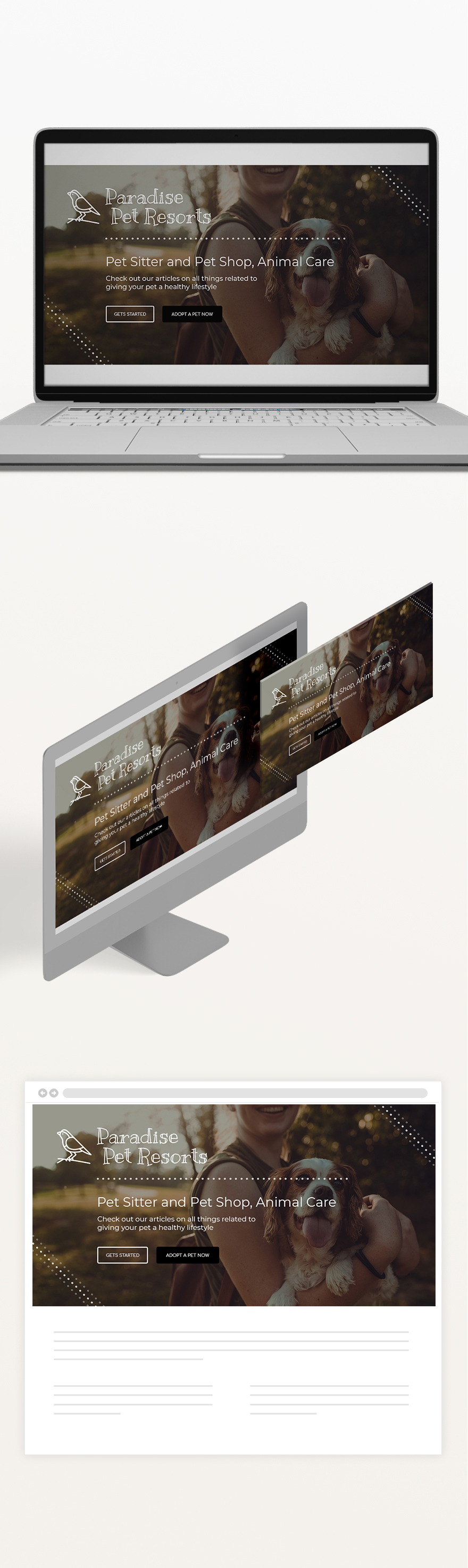 Photographer Blog Header Template - HTML5, Word, Apple Pages, PSD ...