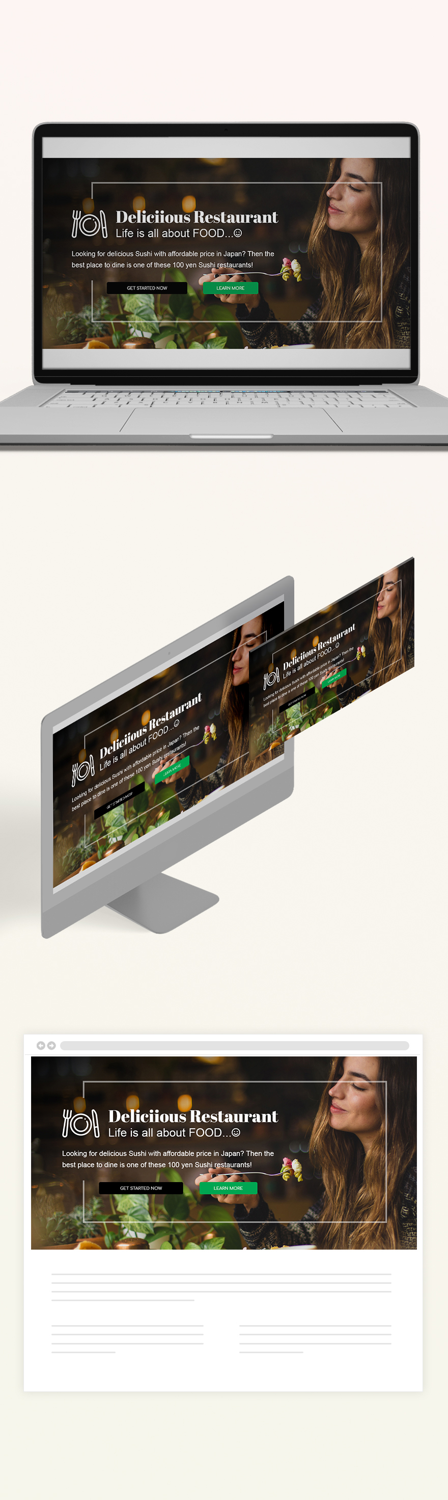 Photographer Blog Header Template - HTML5, Word, Apple Pages, PSD ...