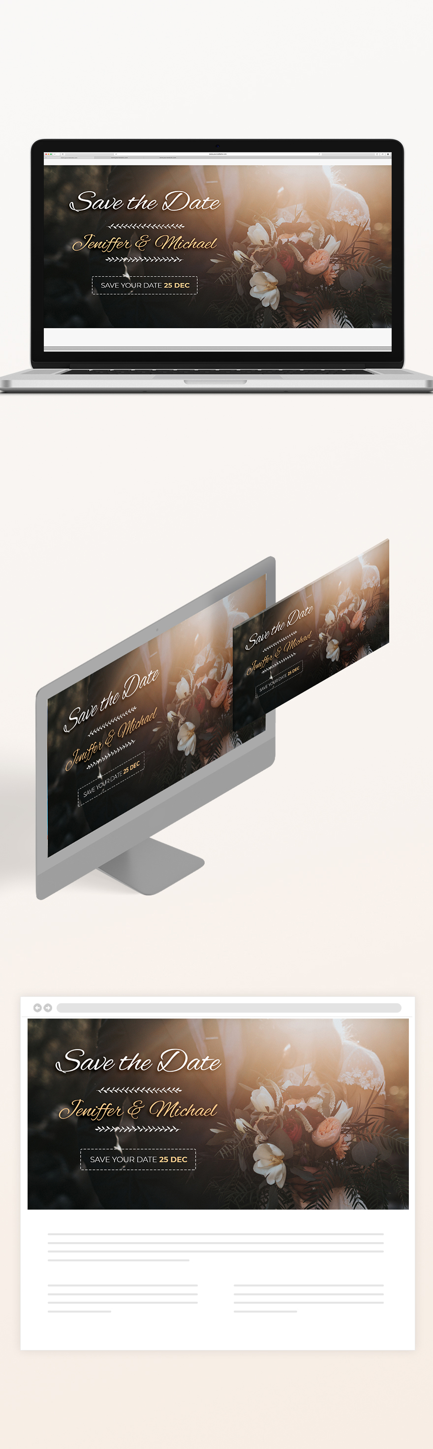 Wedding Blog Header Template - Html5, Word, Apple Pages, Psd, Publisher 