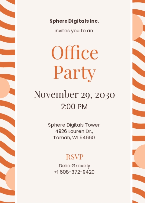 Office Party Invitation Template Free PDF Word DOC PSD Apple 
