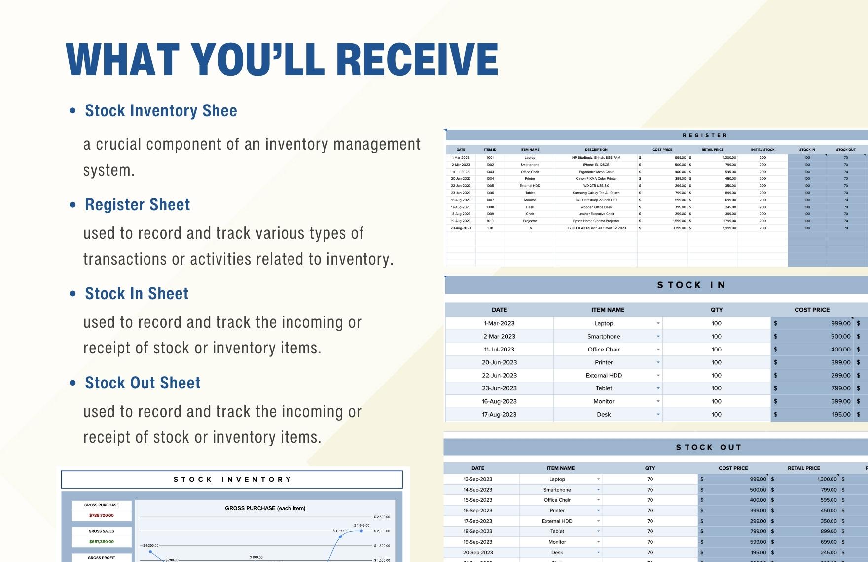 Stock Inventory Template - Download in Excel, Google Sheets | Template.net