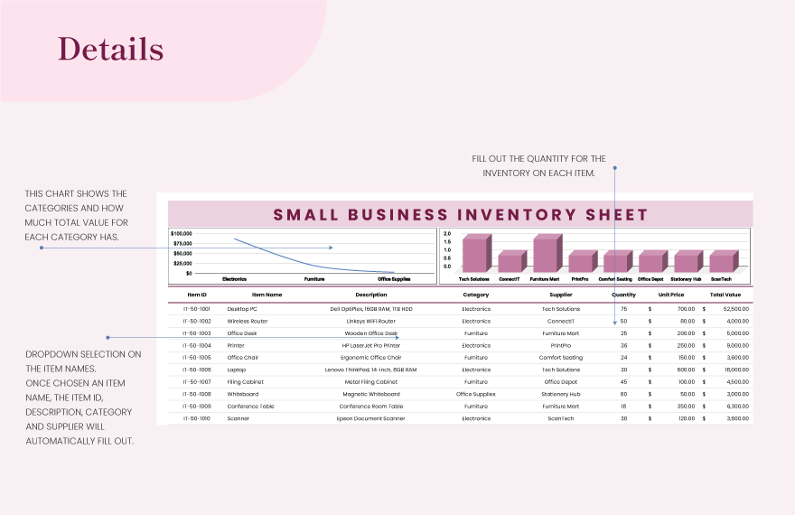 Small Business Inventory Template - Download in Excel, Google Sheets ...