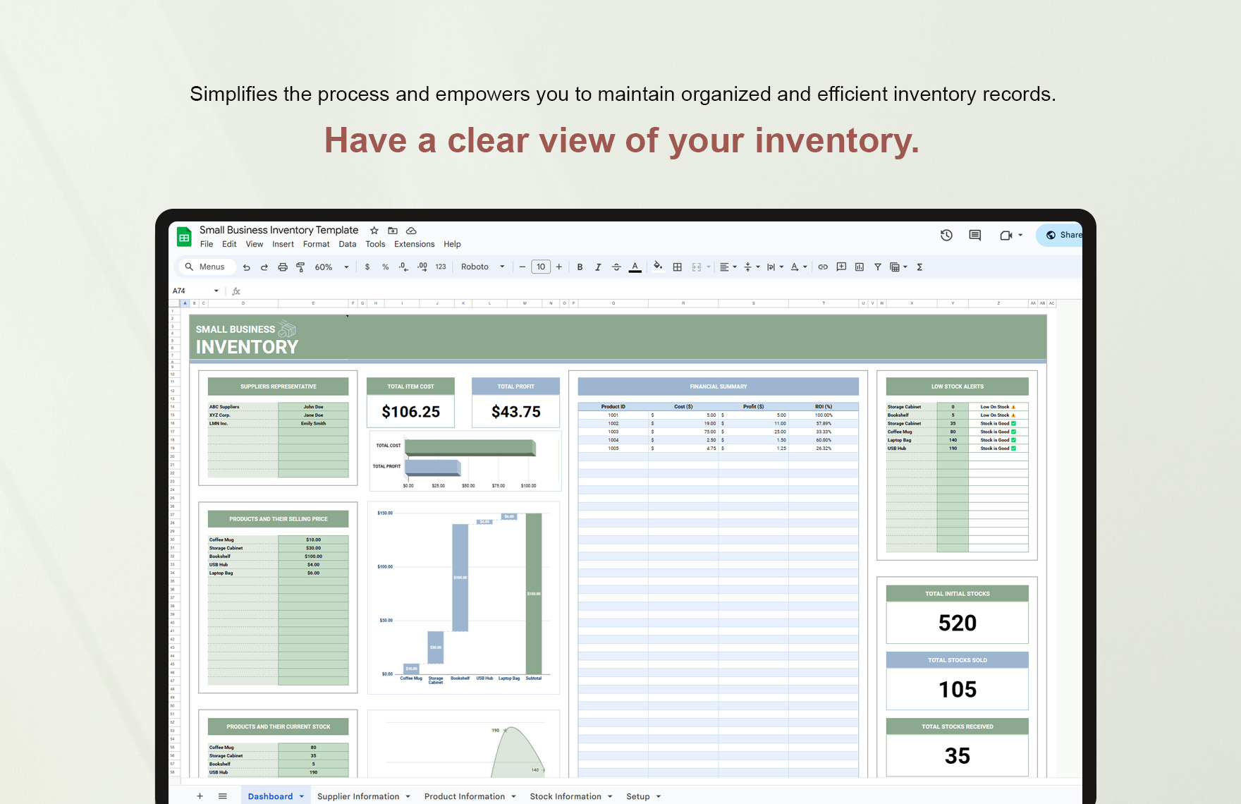 Small Business Inventory Template - Download in Excel, Google Sheets ...