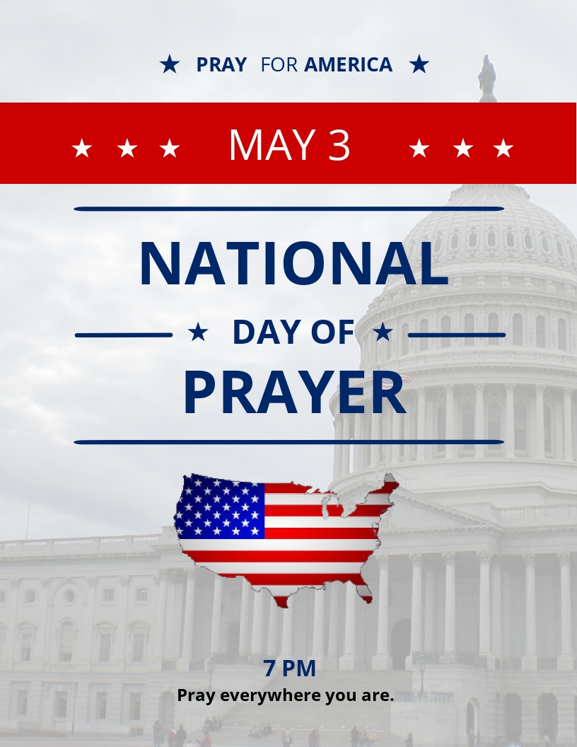 FREE National Day of Prayer Flyer Template - Word (DOC) | PSD | Apple ...