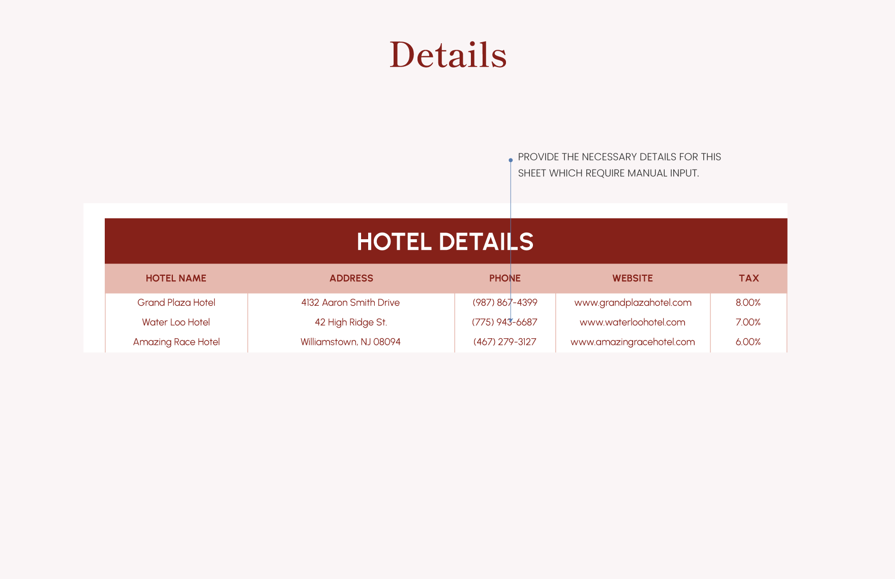 Hotel Receipt Template - Download in Excel, Google Sheets | Template.net