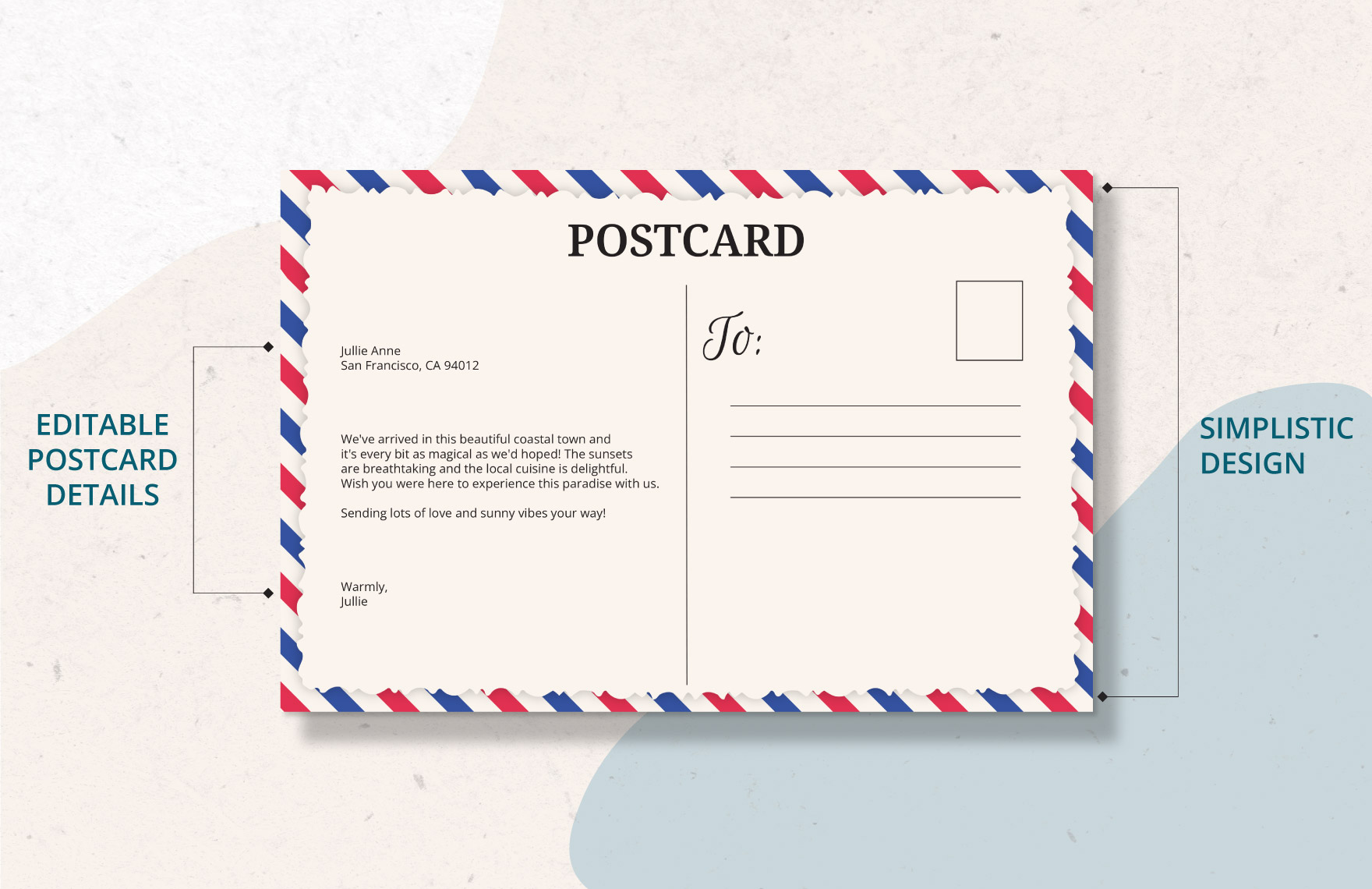 Free Postcard Template Download In Word PDF Illustrator PSD Free Postcard Template Download In Word PDF Illustrator PSD