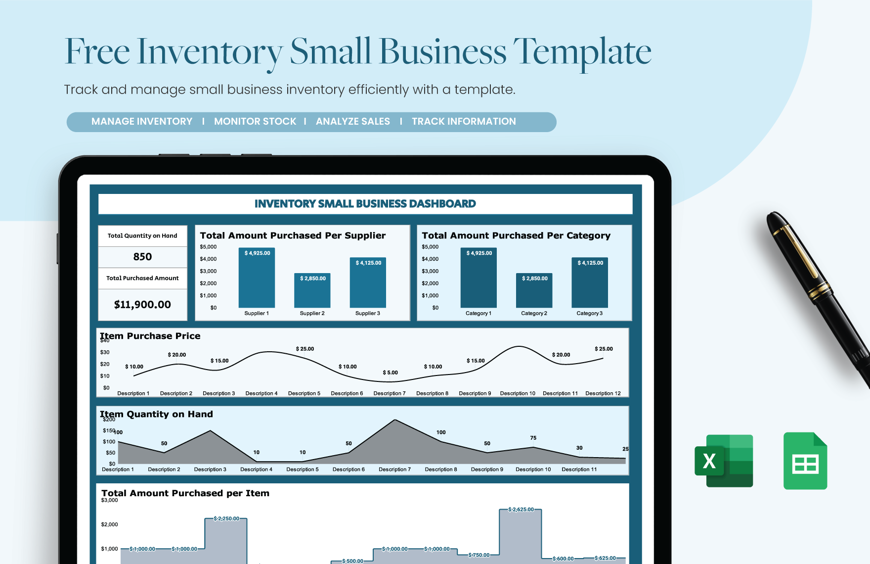 Free Business Inventory Desk Calendar Template - Download in Word ...