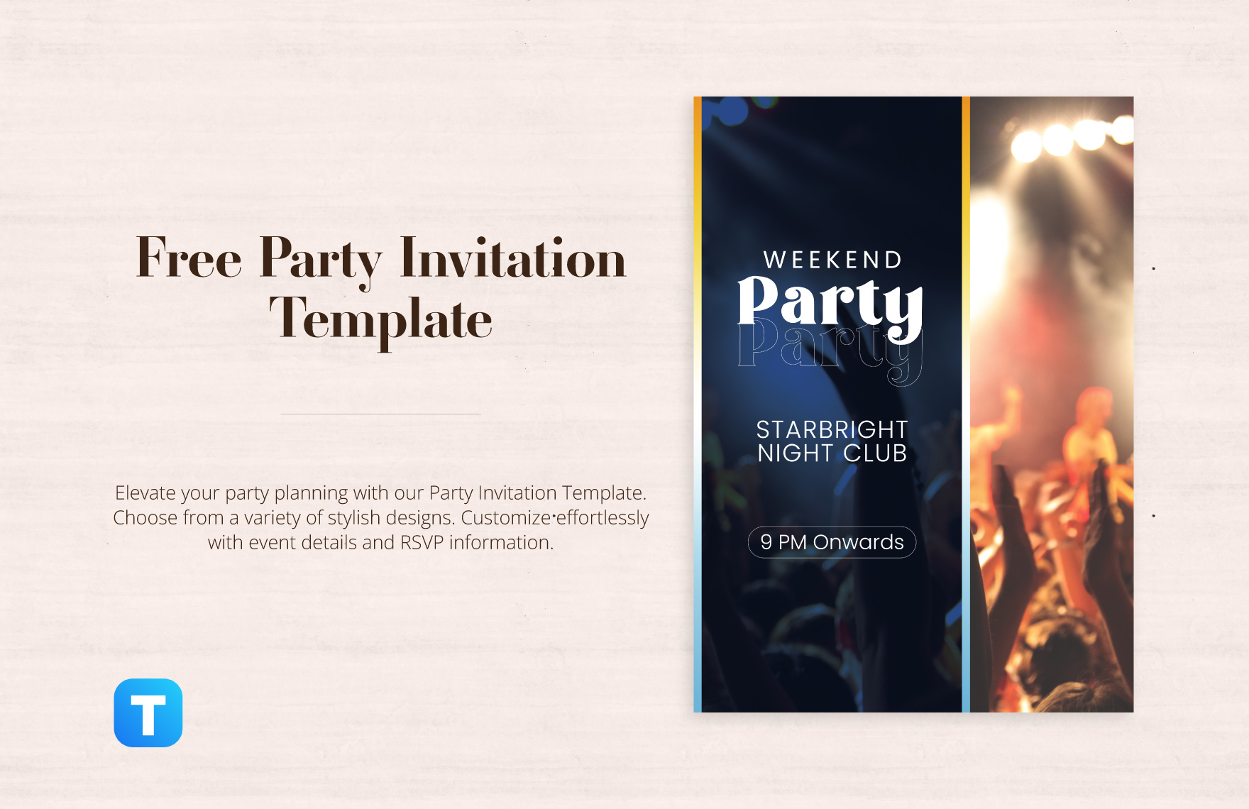 Free DJ Summer Party Invitation Template - Download in Word ...