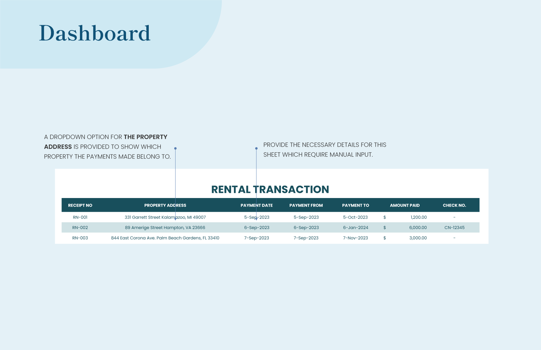 Property Rental Receipt Template - Download in Excel, Google Sheets ...