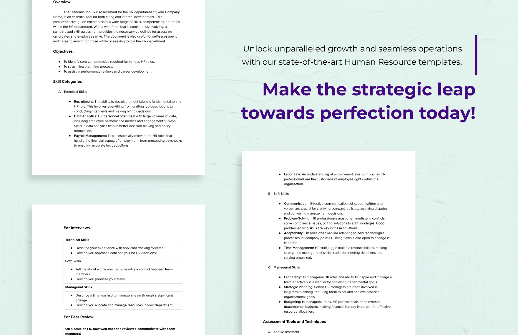 Standard Job Skill Assessment HR Template - Download in Word, Google ...
