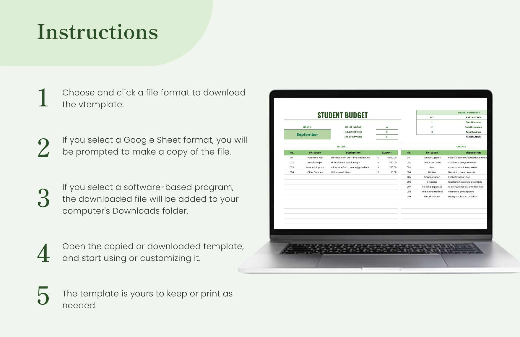 Student Budget Template - Download in Excel, Google Sheets | Template.net