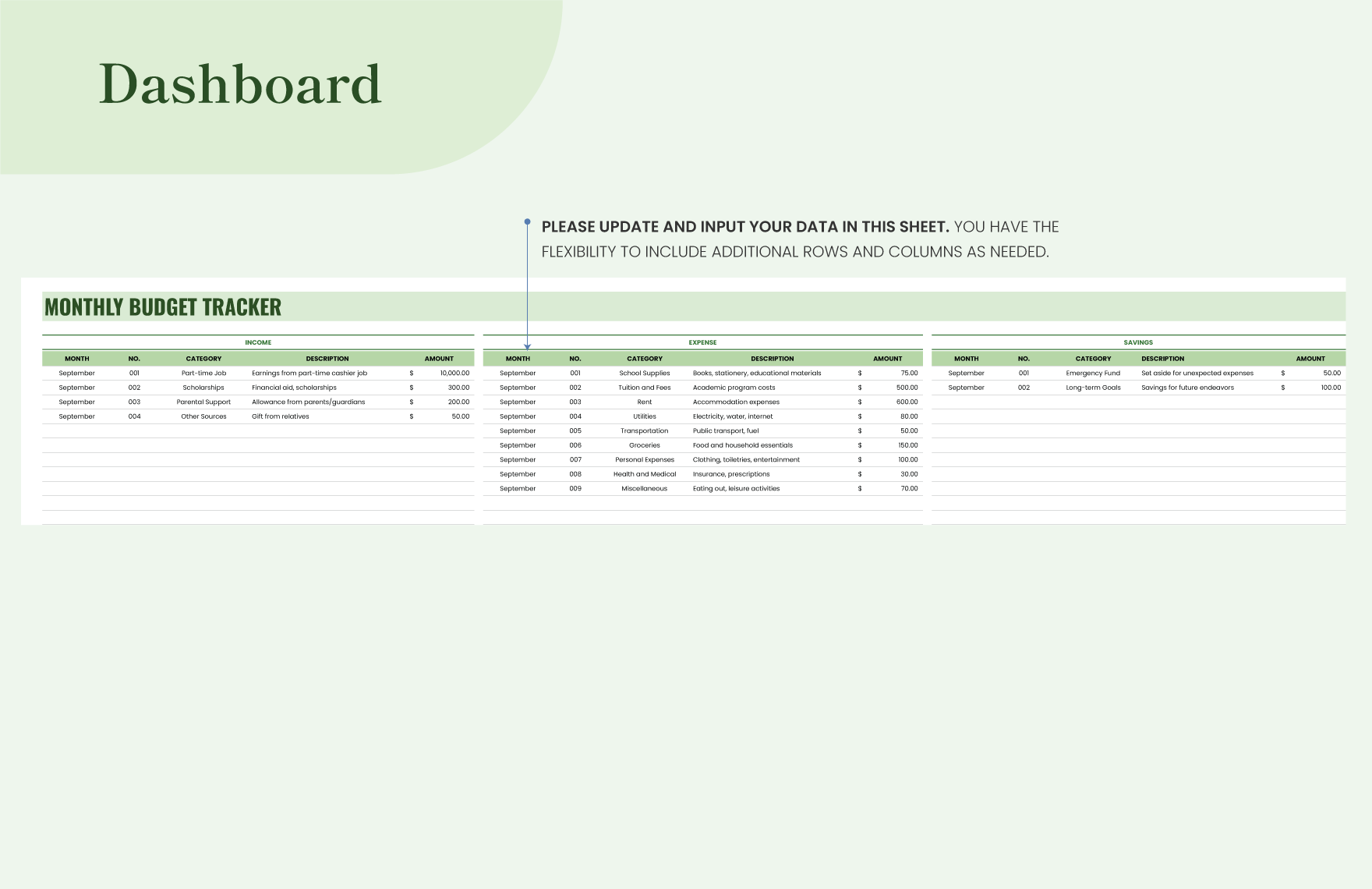 Student Budget Template - Download in Excel, Google Sheets | Template.net