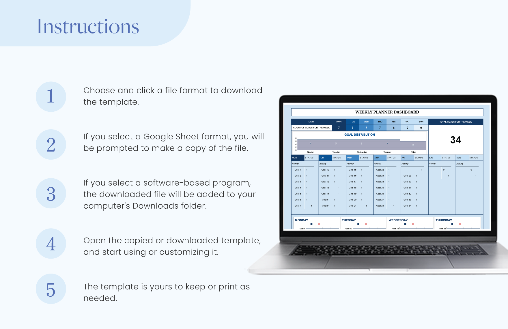 Free Daily, Weekly, Monthly Planner Template - Download in Excel ...