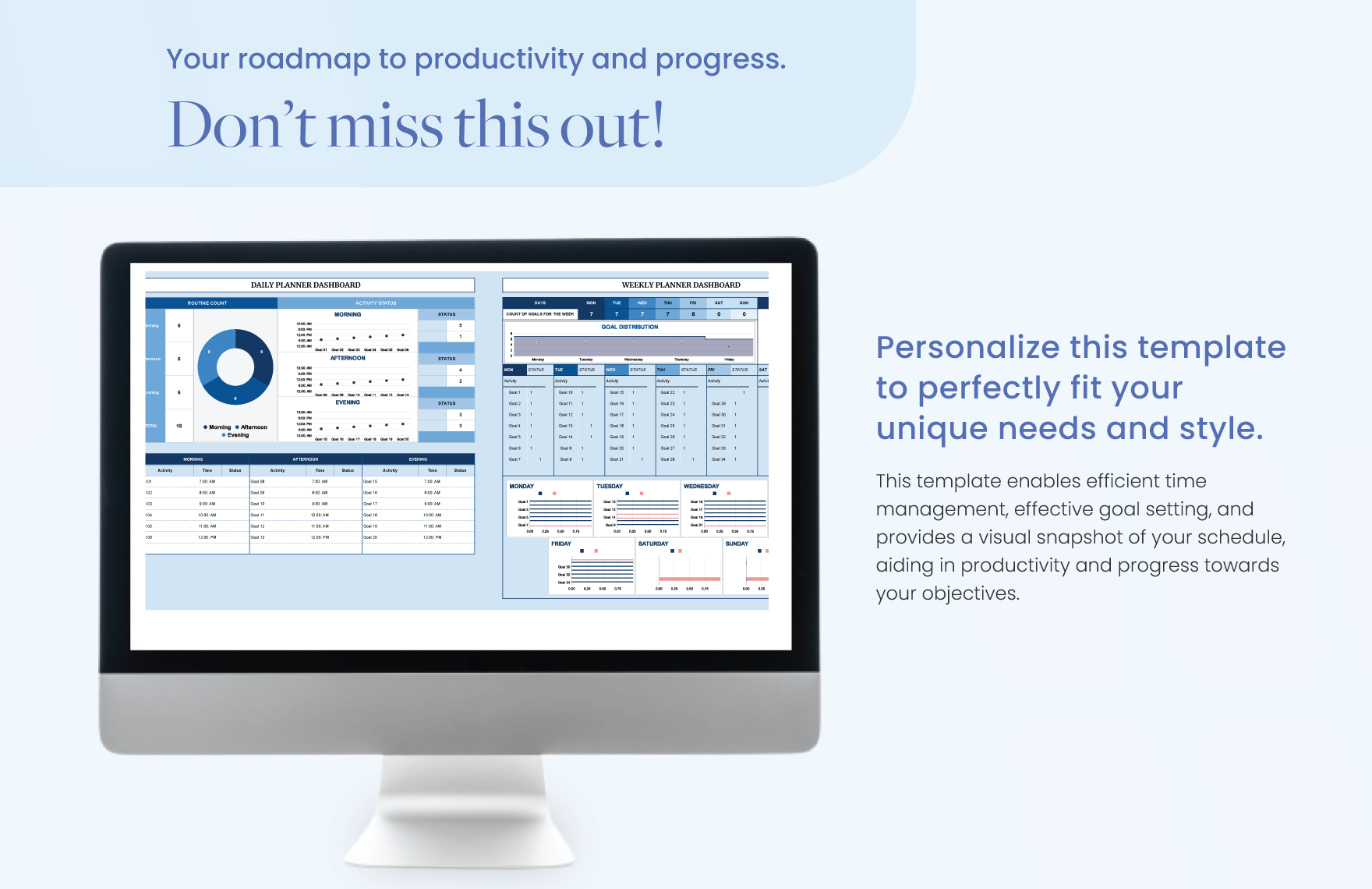 Free Daily, Weekly, Monthly Planner Template - Download in Excel ...