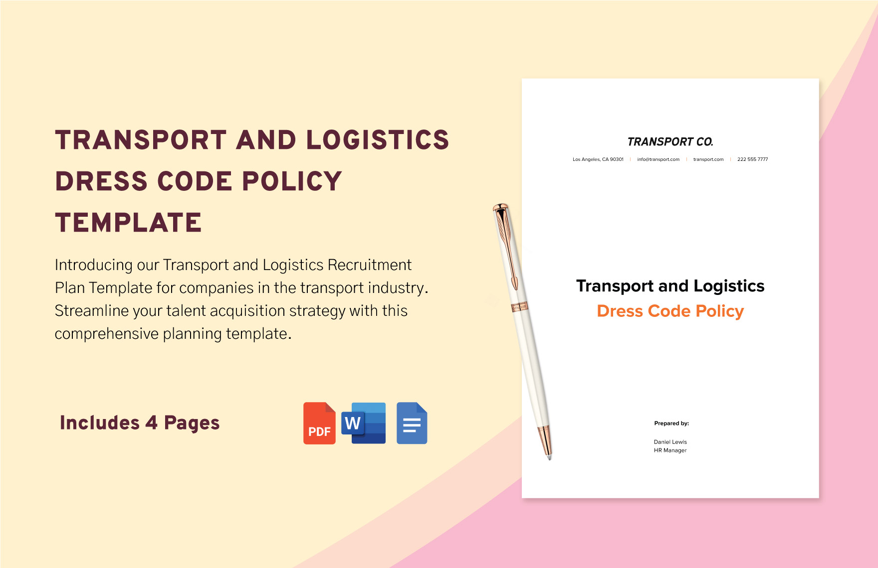HR Policy Template Download In Word Google Docs Template