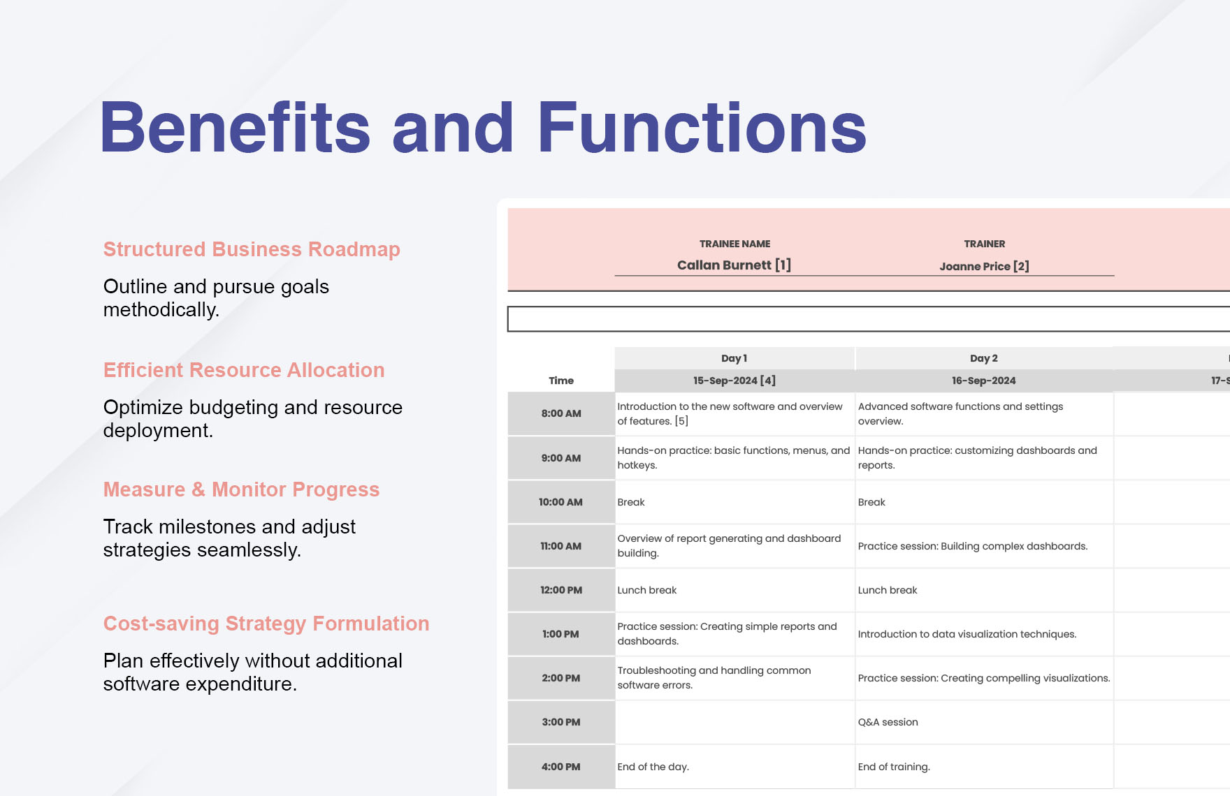 Training Schedule Template - Download in Excel, Google Sheets ...