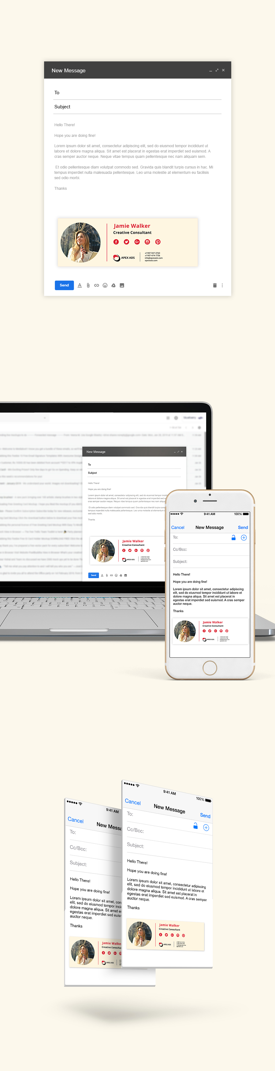 Web Developer Email Signature Template - HTML5, Outlook, PSD | Template.net