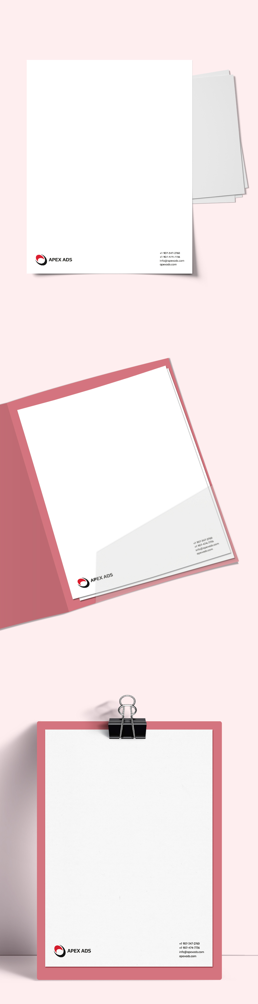 Creative Advertising Agency Letterhead Template - Illustrator, Word ...