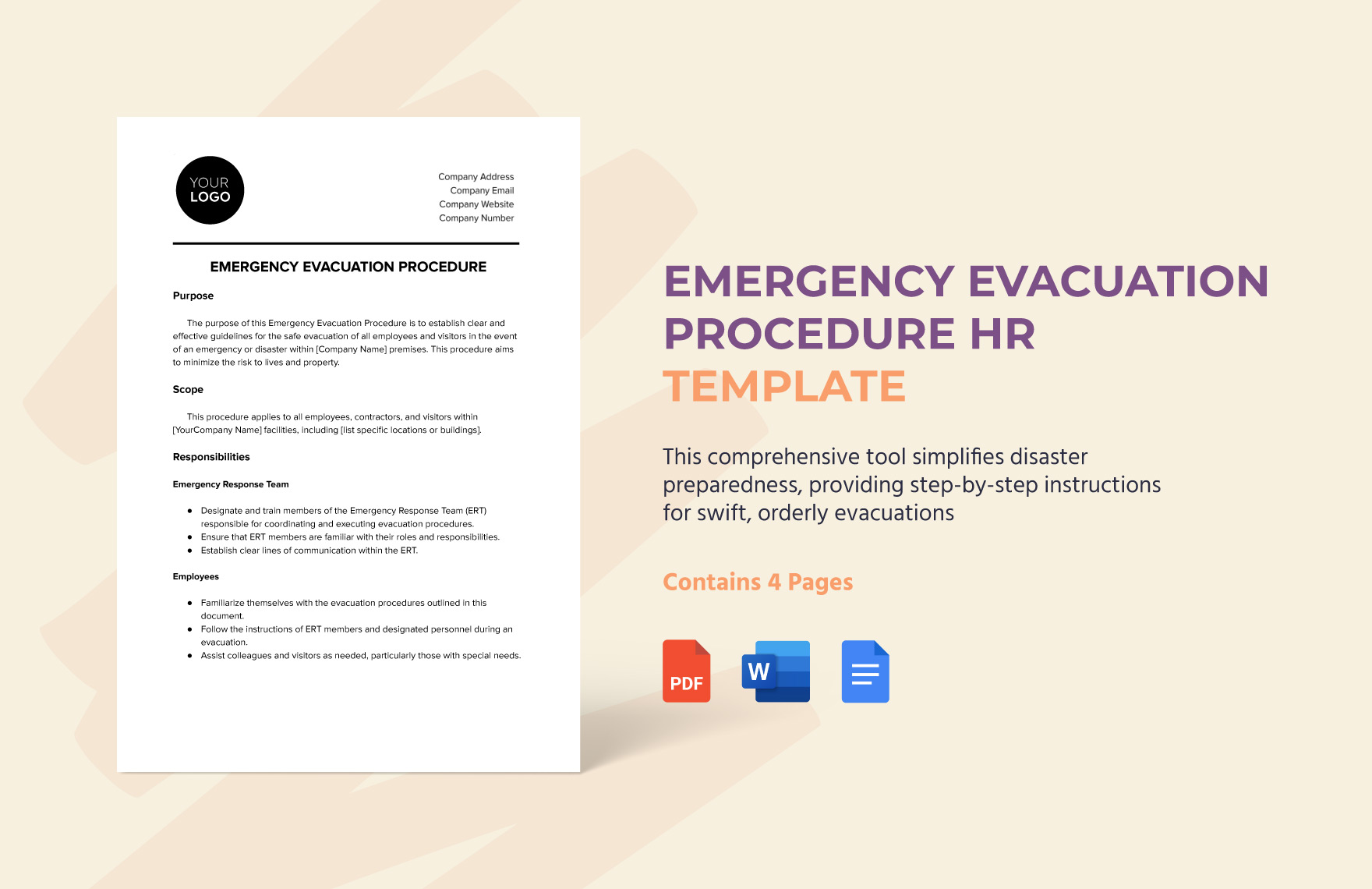 Free Editable Evacuation Templates In Word To Download