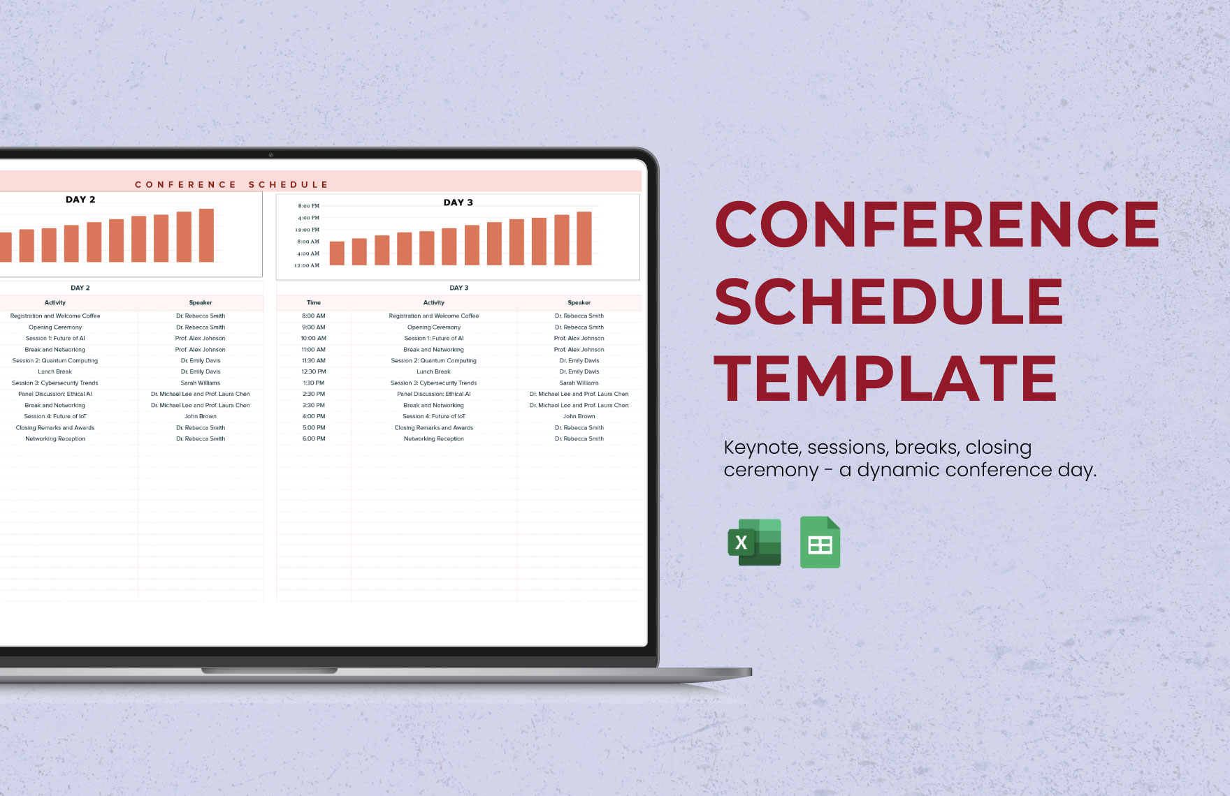 Conference Schedule Template Download In Excel Google Sheets 