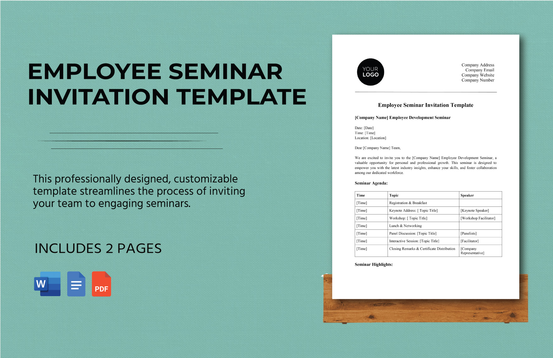 Free College Seminar Invitation Template - Download in Word ...