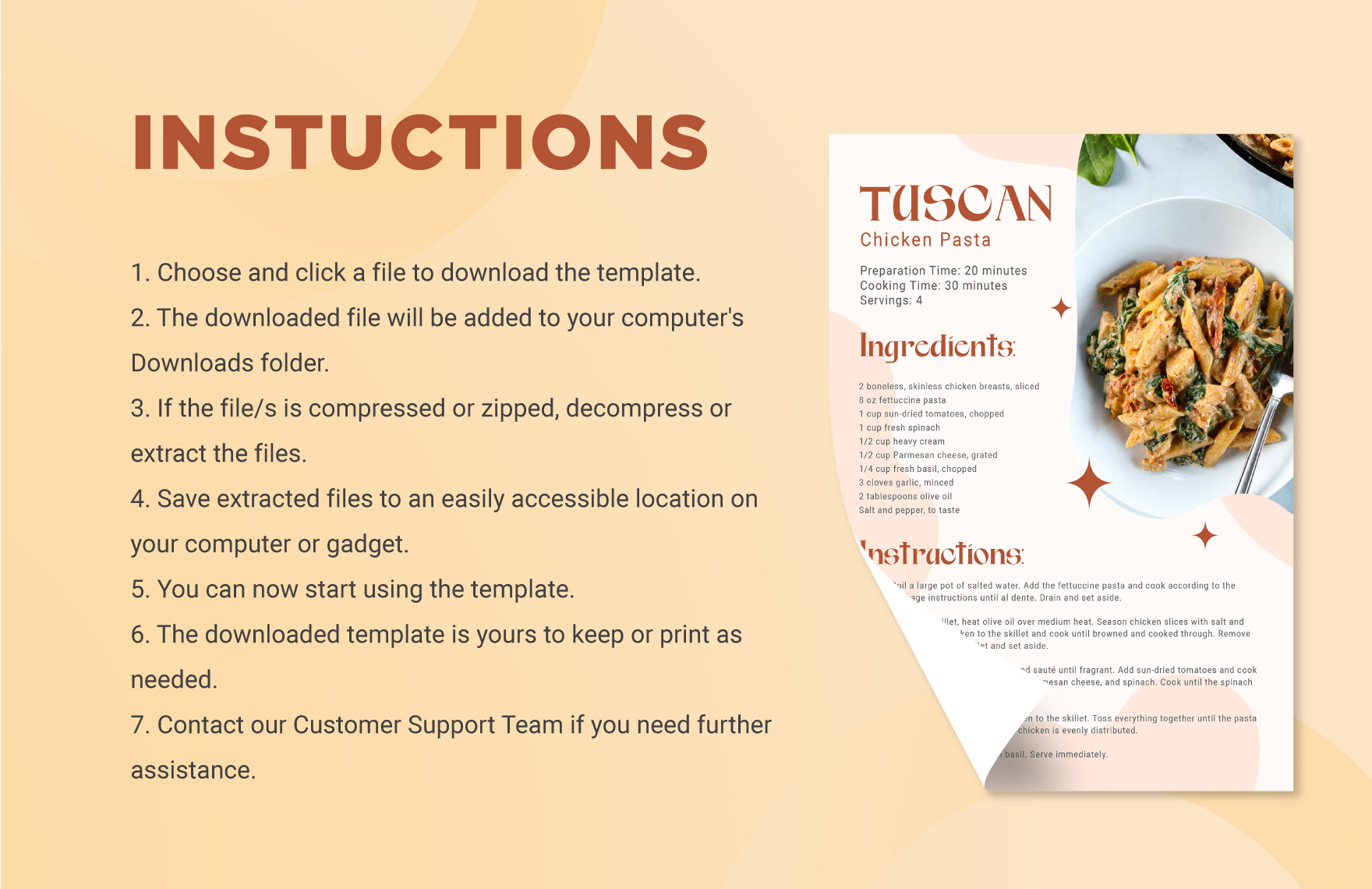 Aesthetic Recipe Template in Illustrator, Word, PSD - Download ...