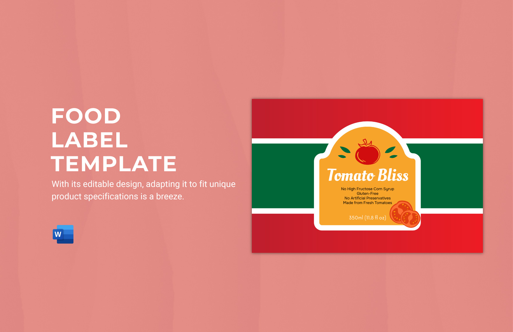 Food Label Template Download In Word Illustrator PSD Apple Pages