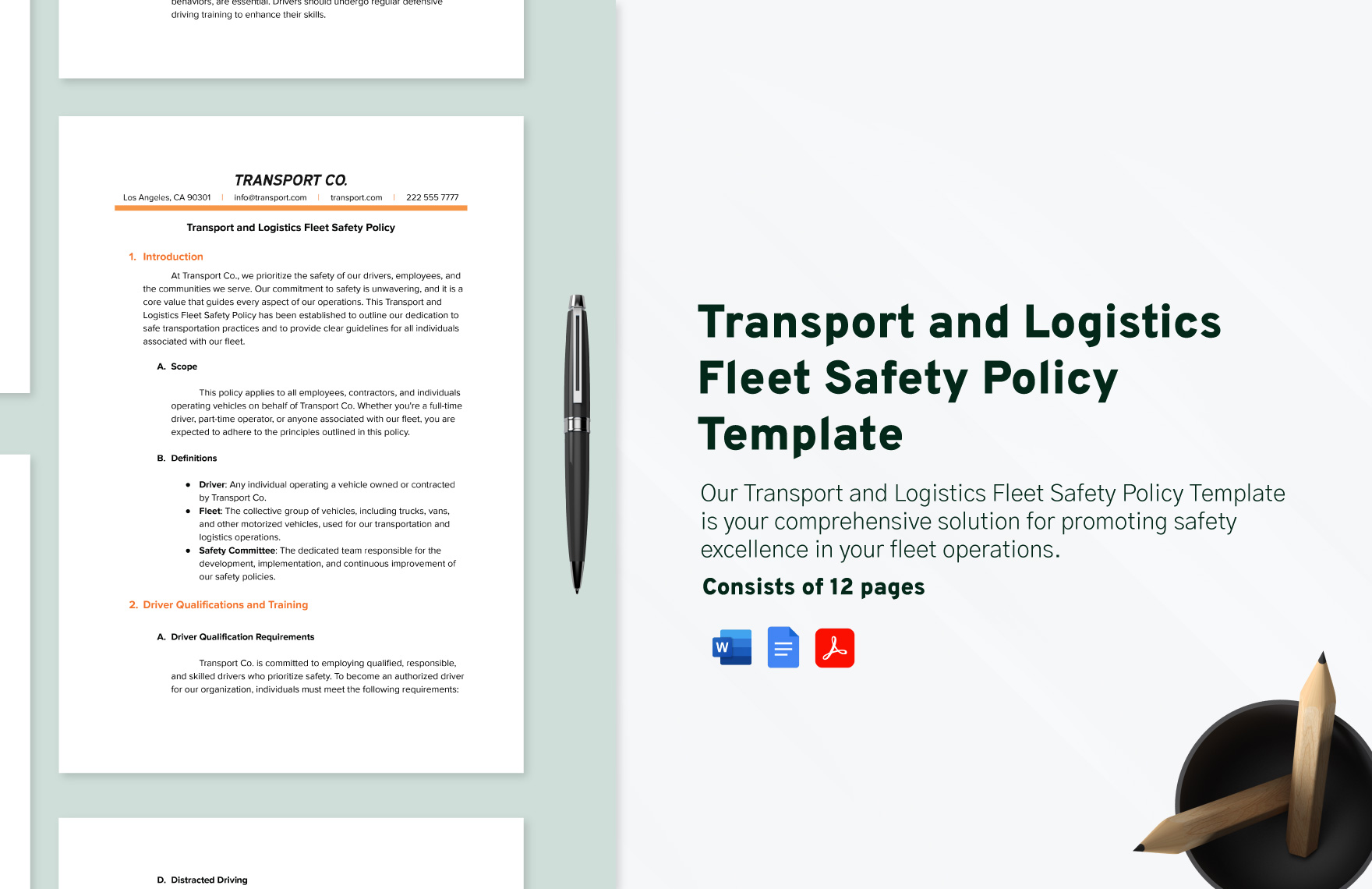 Fleet Policy Template Prntbl concejomunicipaldechinu gov co