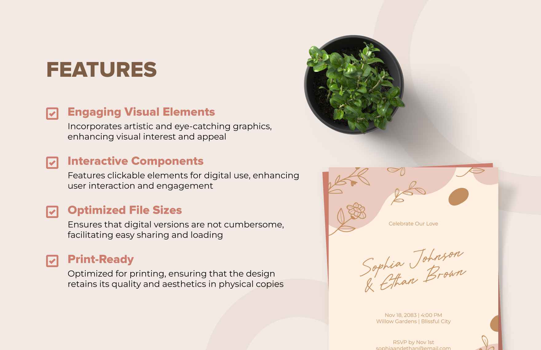 Free Aesthetic Wedding Invitation Template - Download in Word ...