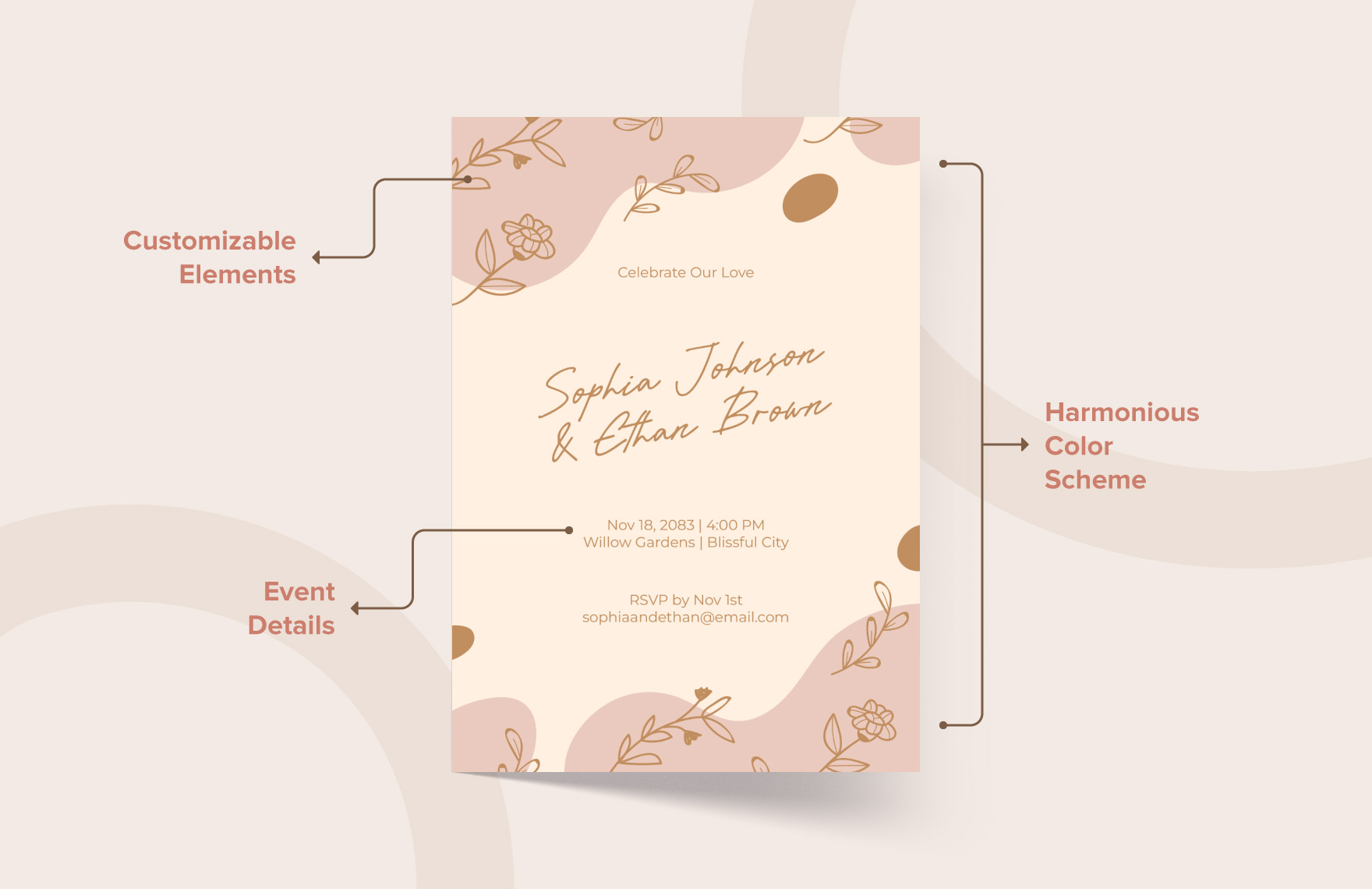Free Aesthetic Wedding Invitation Template - Download in Word ...