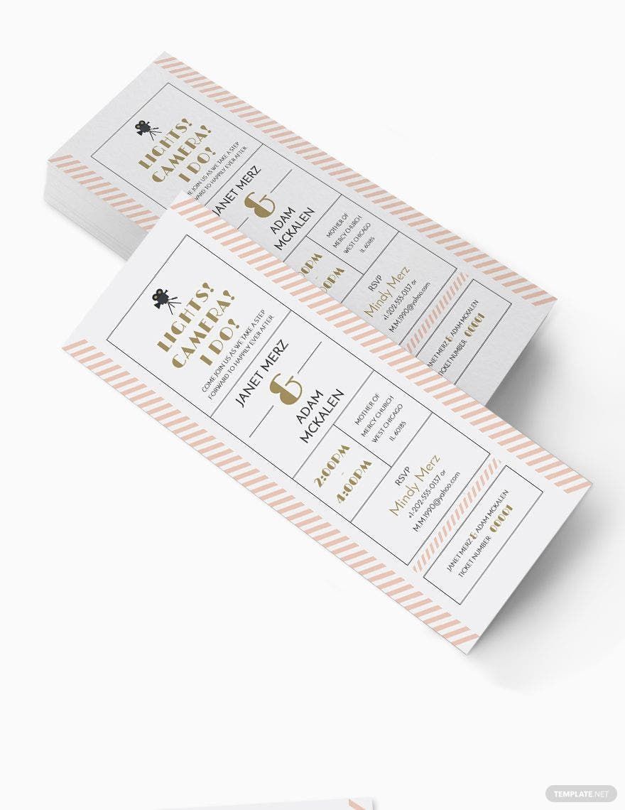 FREE Movie Ticket Invitation Template Download In Word Illustrator 