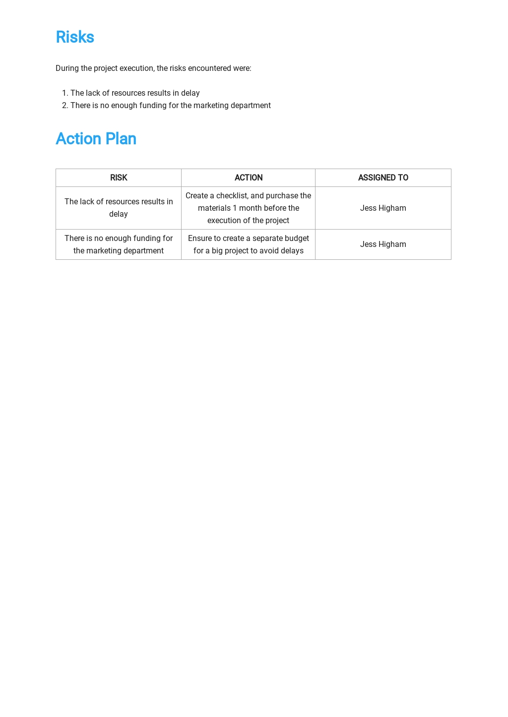 Business Progress Report Template In Google Docs Word Template
