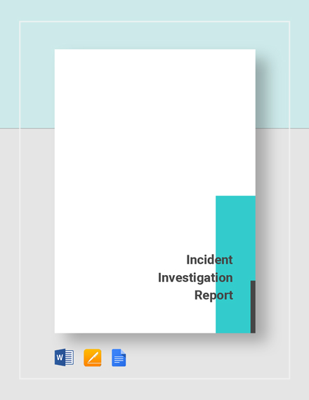 18+ Investigation Report Templates - Free PDF, Goggle Docs, Apple Pages ...
