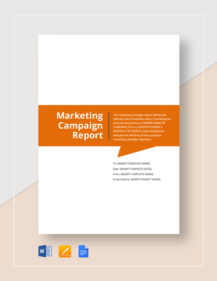 24+ Sample Marketing Report Templates - Docs, Word, PDF