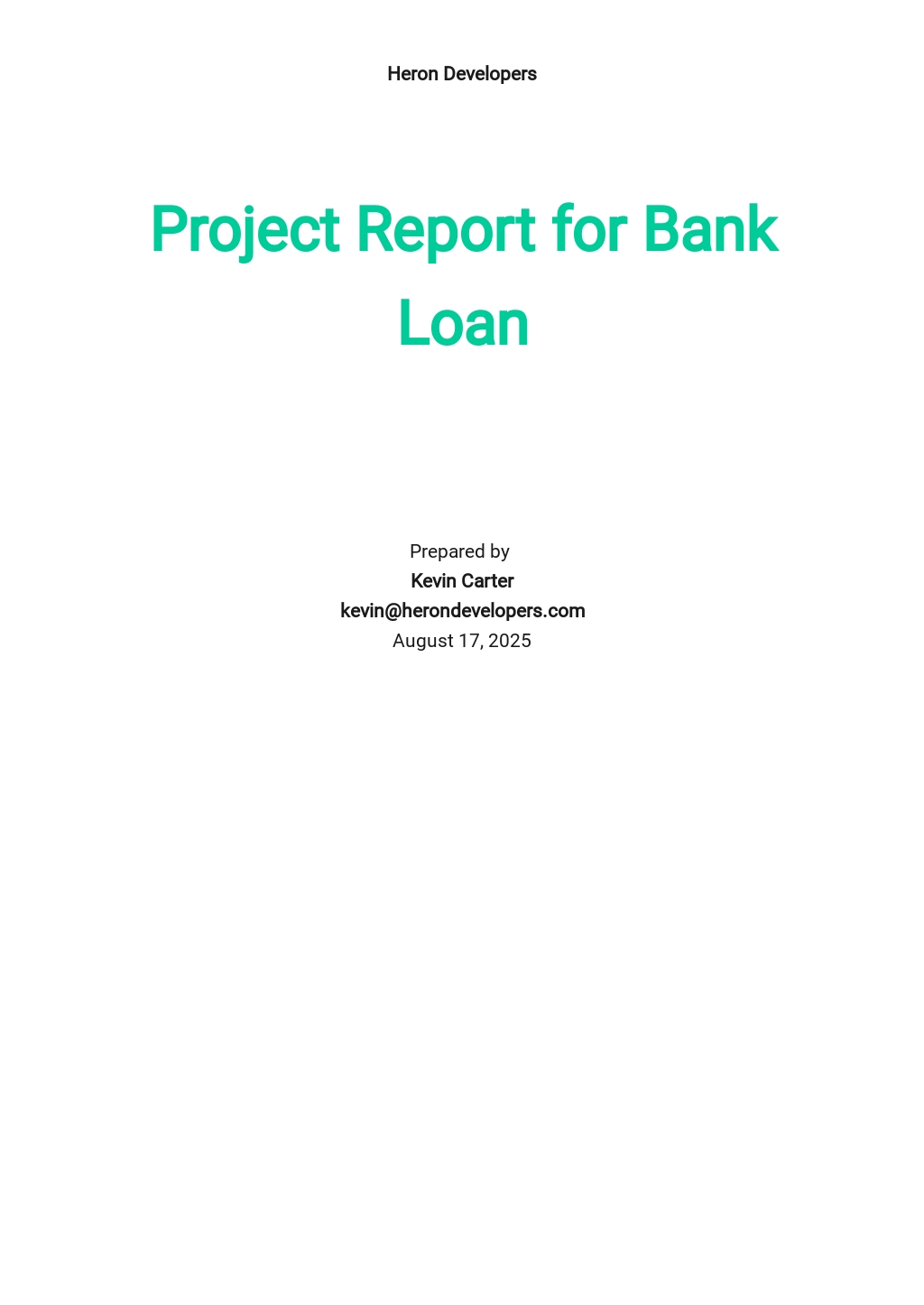 Project Report For Bank Loan Template Free PDF Word DOC Apple 