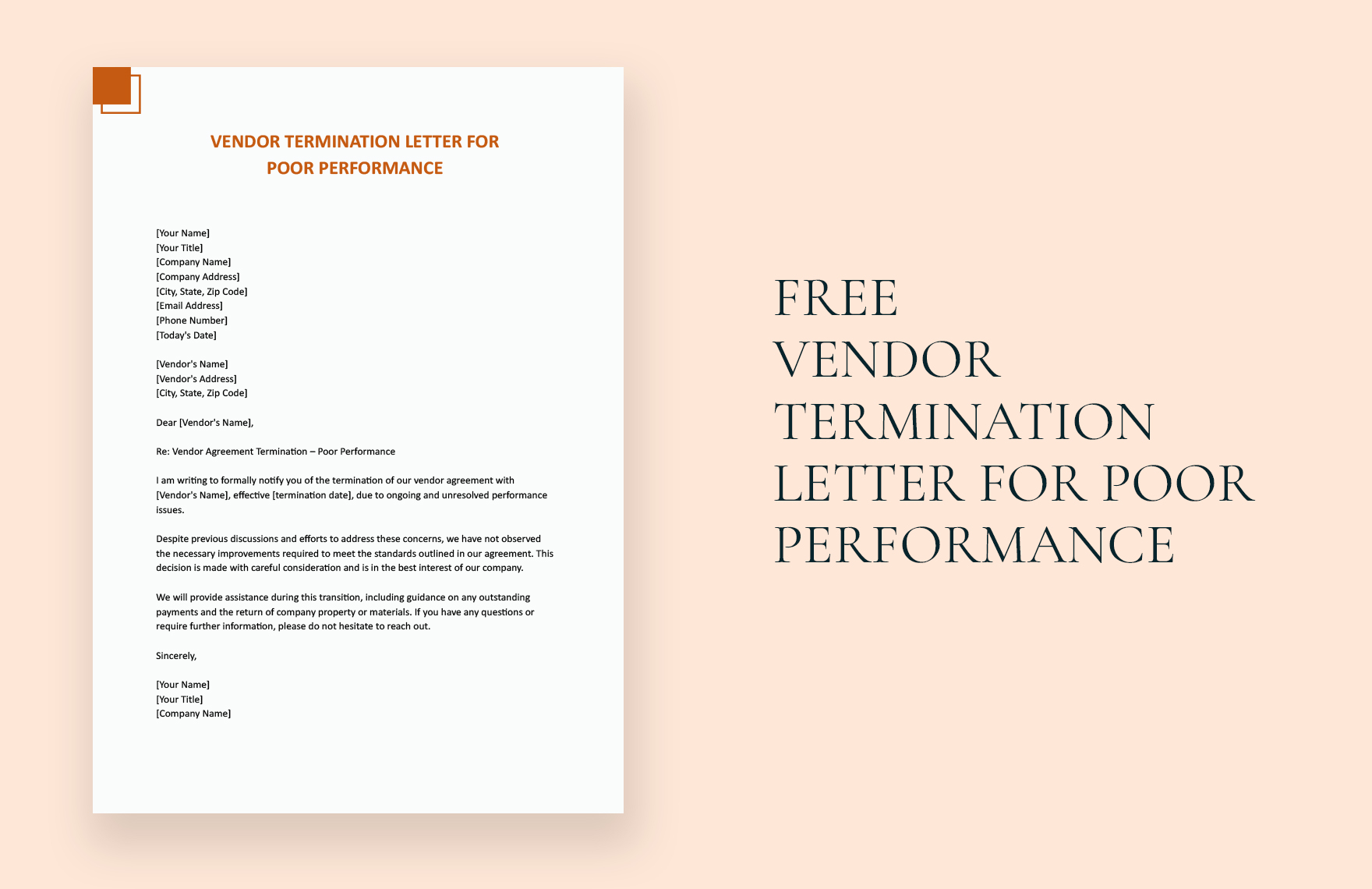 How To Write Termination Letter For Non Performance Infoupdate