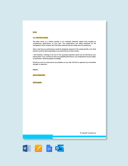 FREE Performance letter Templates in PDF | Template.net