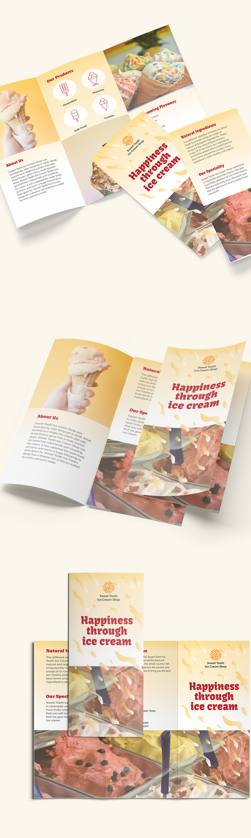 Free Cake Bakery Tri-Fold Brochure Template - Illustrator, InDesign ...