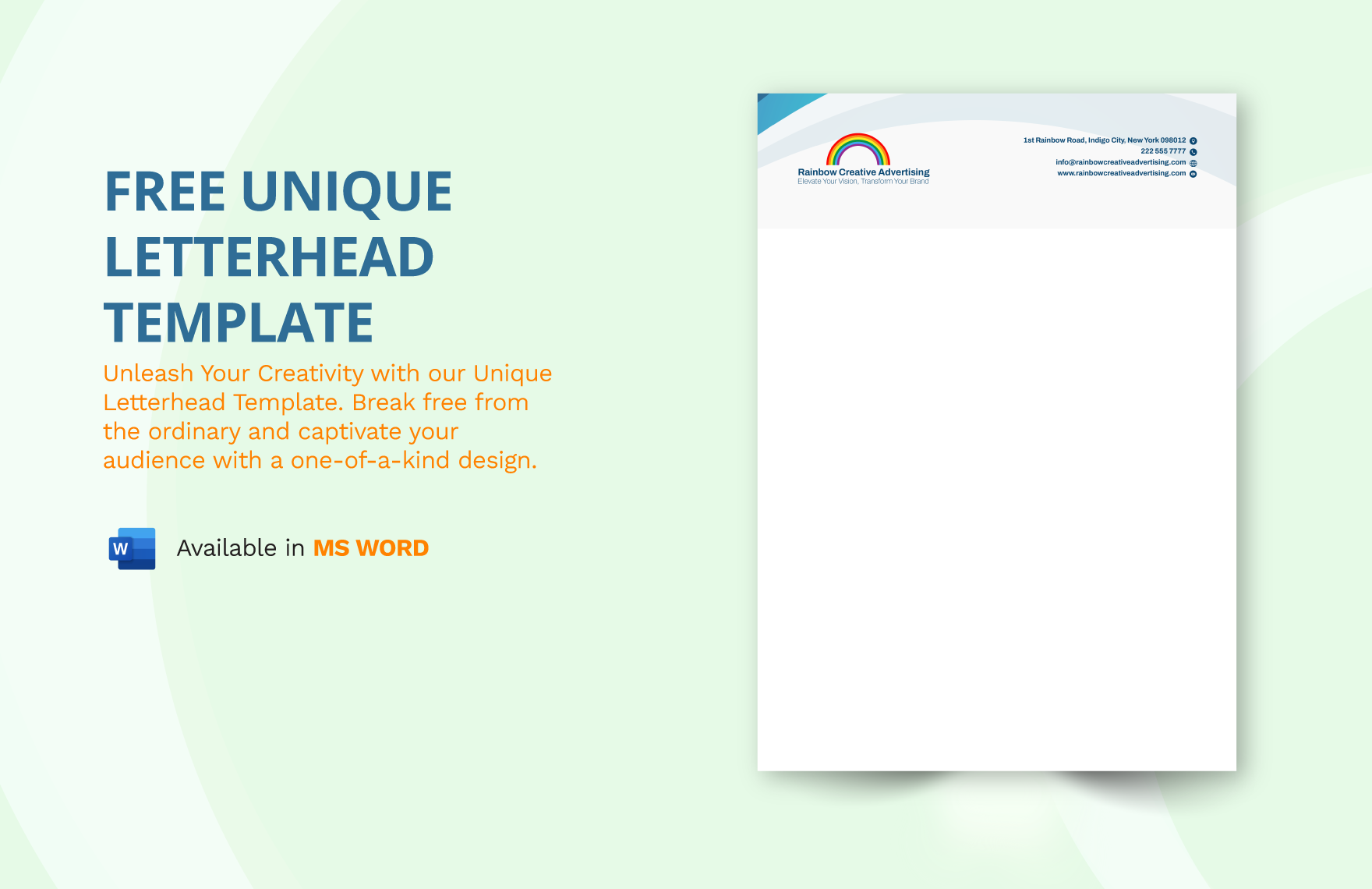Free Unique Letterhead Template - Download in Word | Template.net