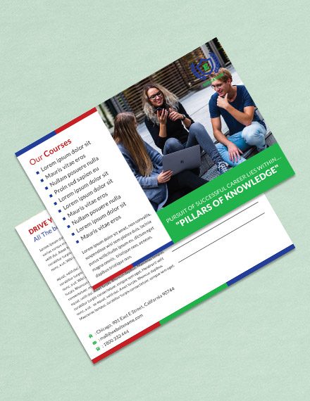 Free Education Postcard Template