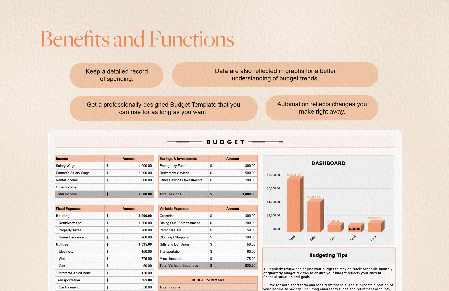 Free Budget Template - Download in Excel, Google Sheets | Template.net